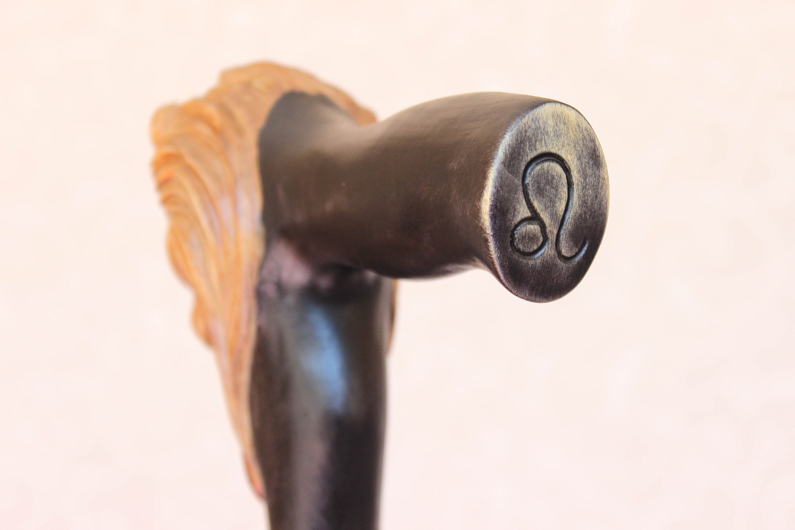 Leo Wooden Cane Walking Stick Lion Carved Handle Zodiac Leo - Etsy