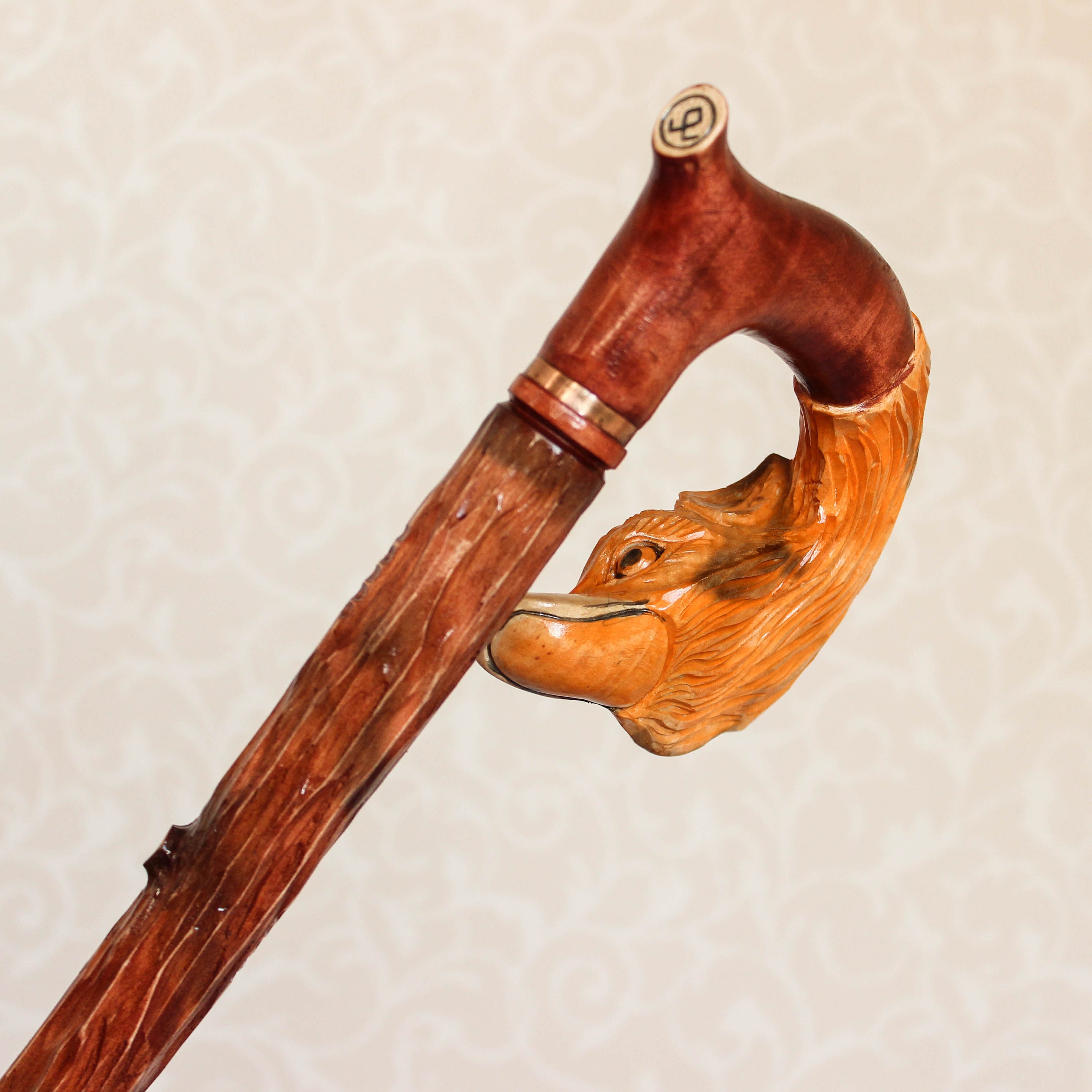 Fox Carved Cane Walking Stick Hand Carved Fox Handle and Shaft - Etsy