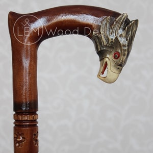 Eagle Carved Handle Walking Cane Hiking Stick Handmade Wooden - Etsy