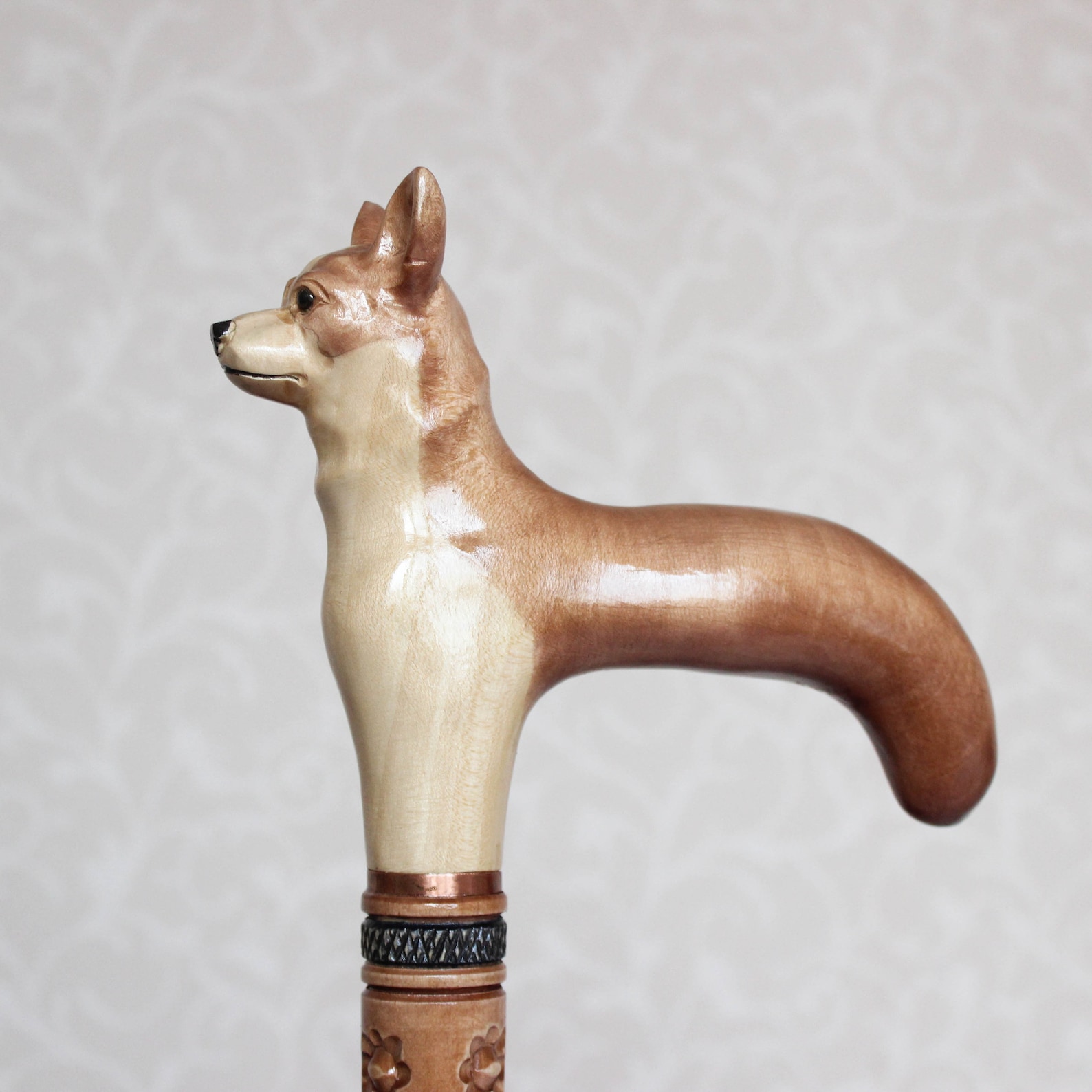 Custom Walking Cane With Chihuahua Hand Carved Handle and | Etsy