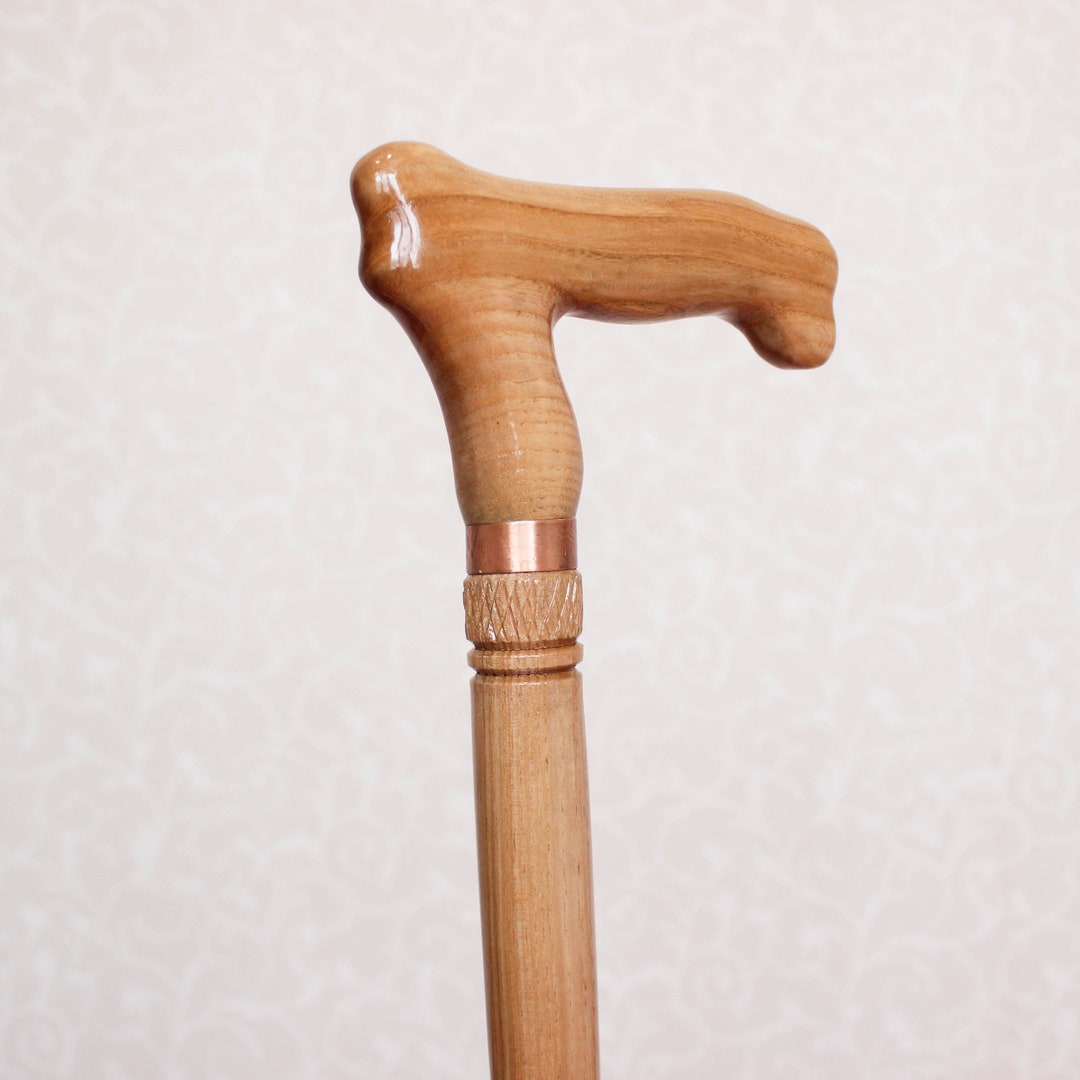 Cane of Ash Wood Stable and Strong Cane With a Copper Ring is Suitable ...