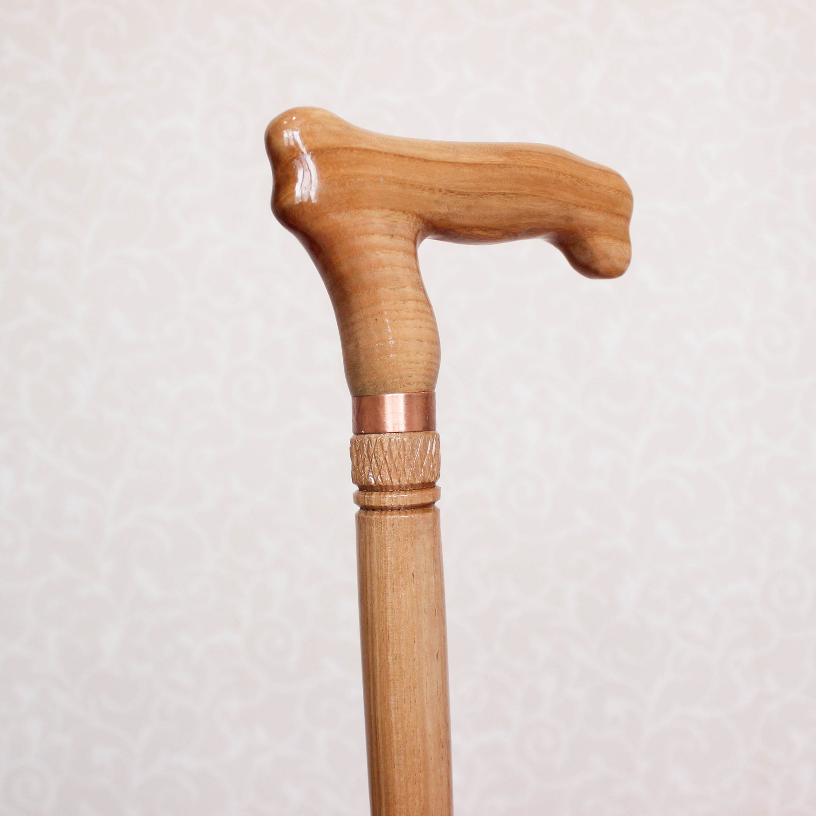 Cane of Ash Wood Stable and Strong Cane With a Copper Ring is - Etsy