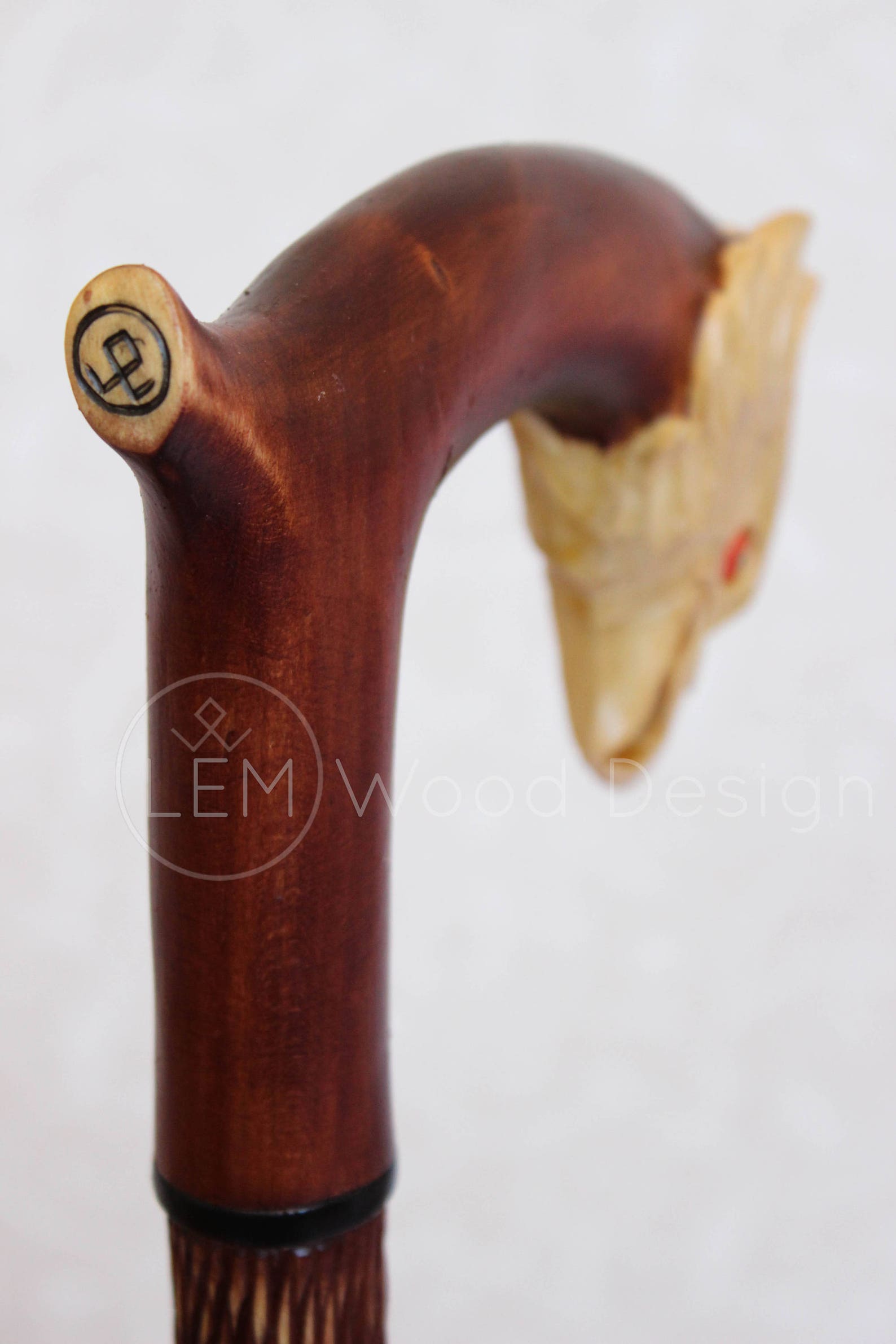 Walking Stick american Eagle & Snake Carved Handle | Etsy