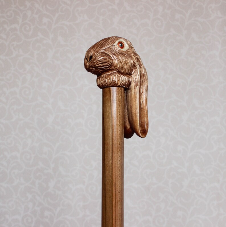 Custom Walking Stick Rabbit Head - Etsy