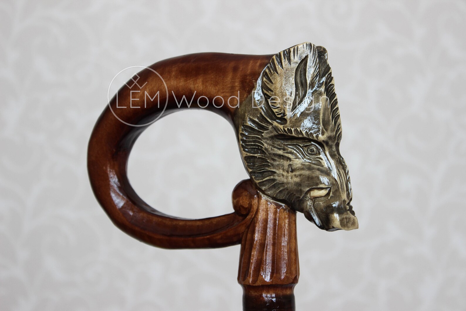 Walking Stick wild Boar Wooden Cane High Quality - Etsy