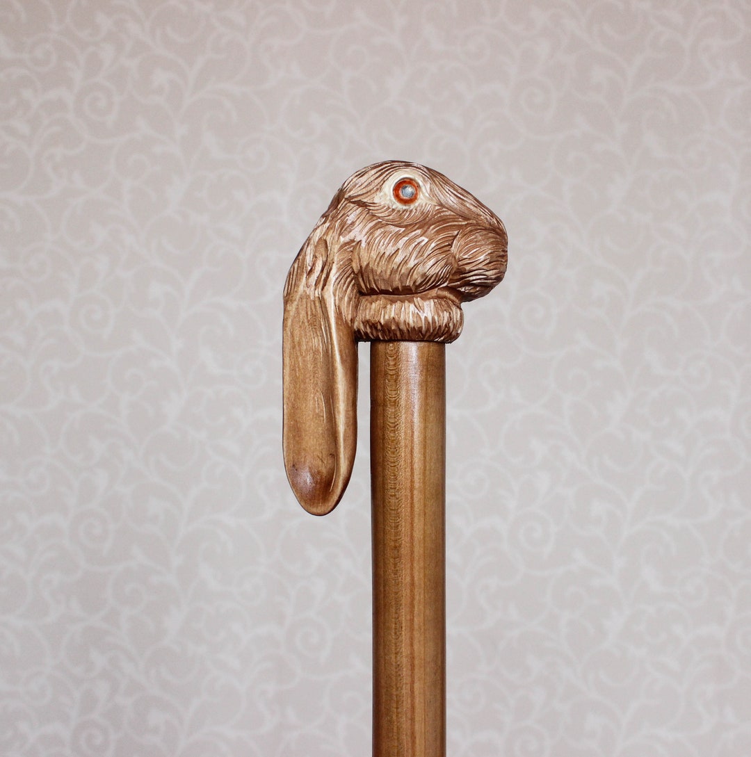 Custom Walking Stick Rabbit Head - Etsy