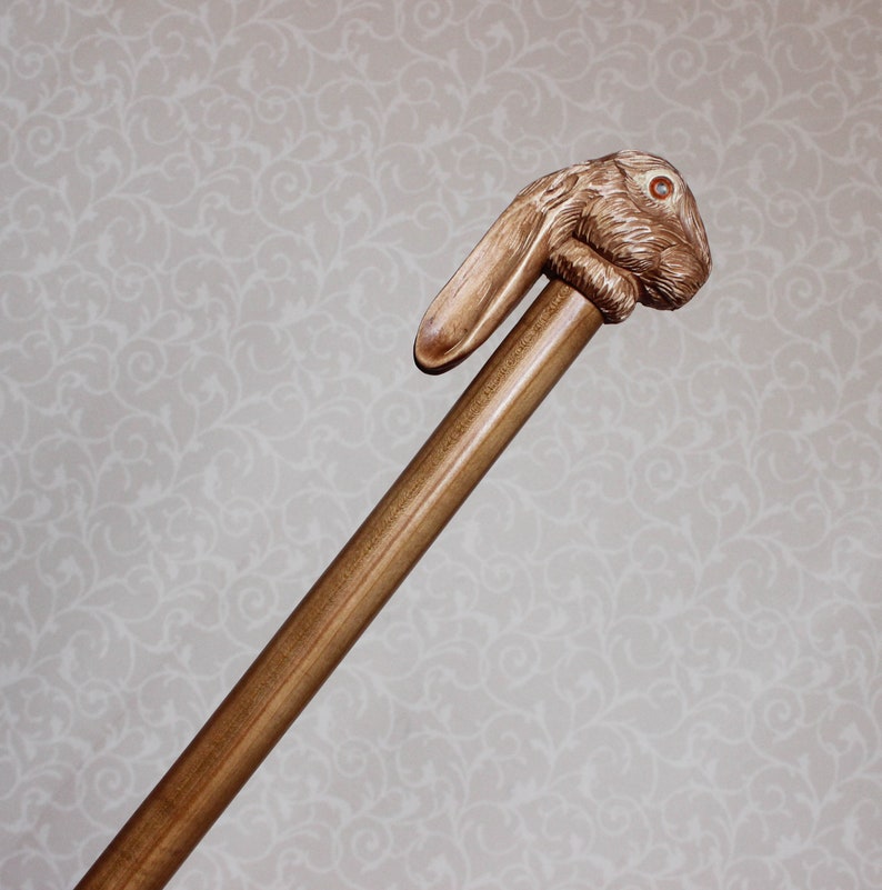 Custom Walking Stick Rabbit Head - Etsy
