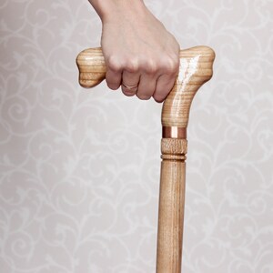 Cane of Ash Wood Stable and Strong Cane With a Copper Ring is - Etsy