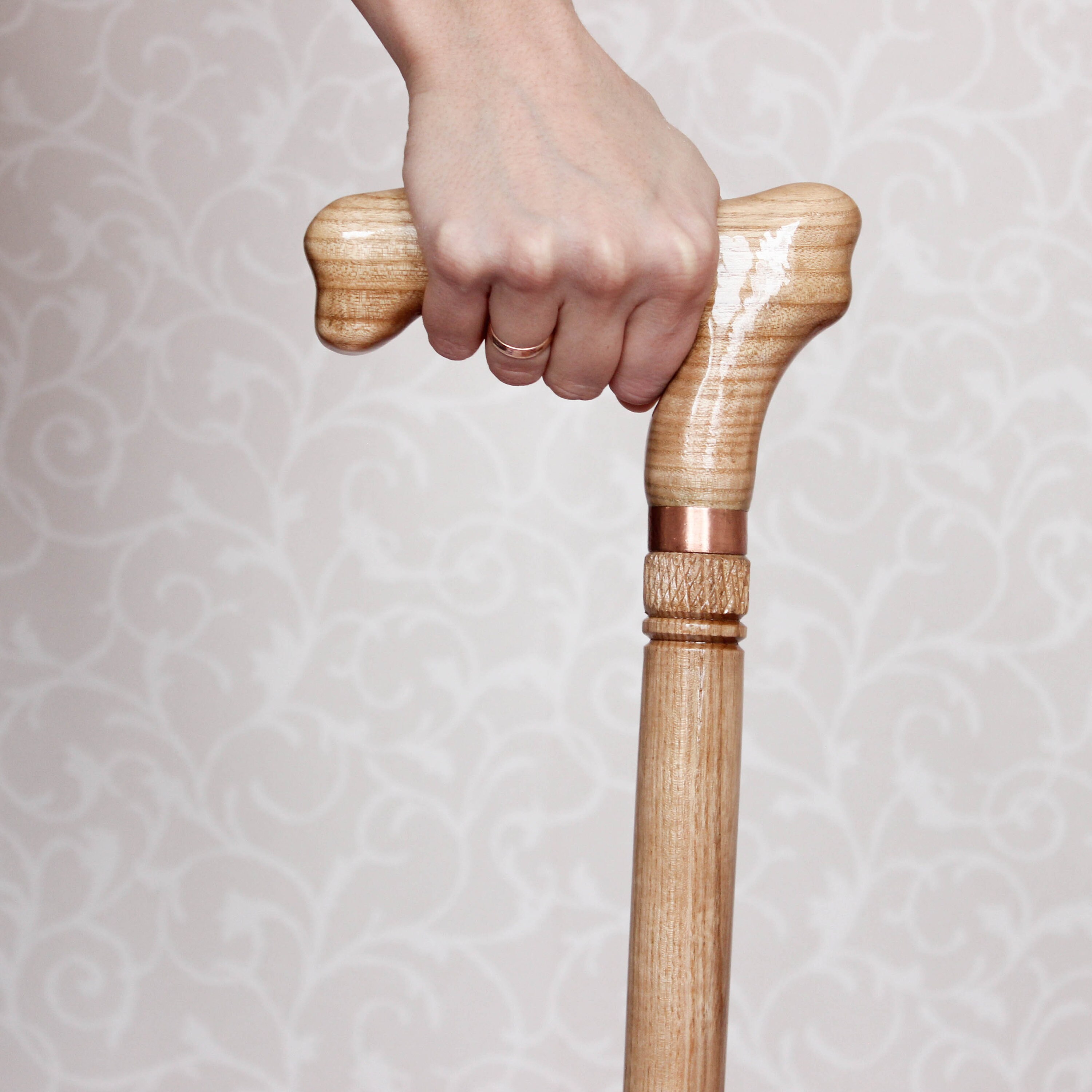 Cane of Ash Wood Stable and Strong Cane With a Copper Ring is - Etsy