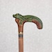 Crocodile Walking Cane Hand Carved Wooden Cane Handle With Alligator ...