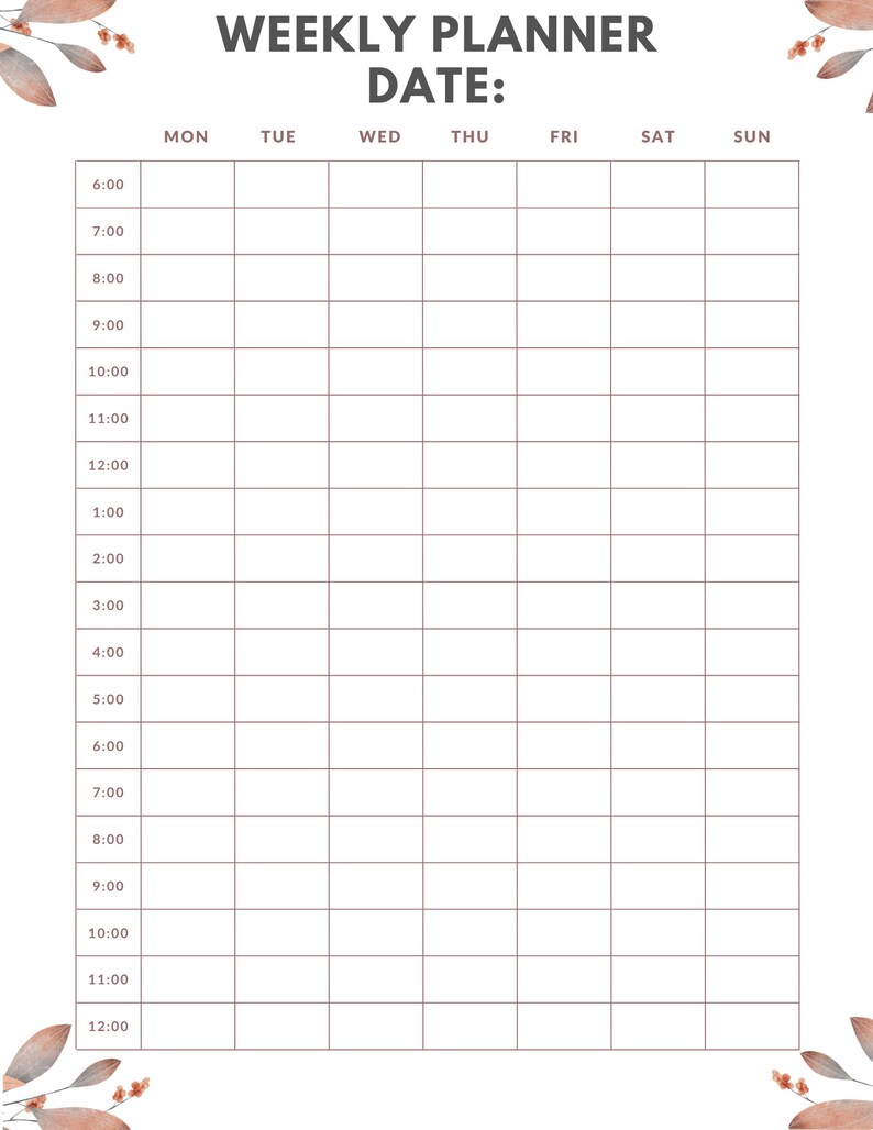 Week by Week Planner - Etsy