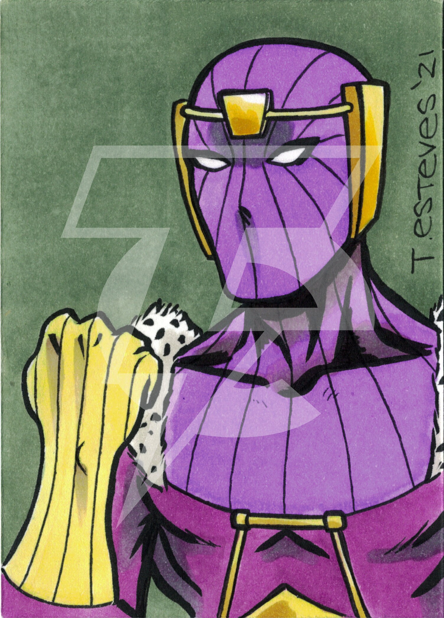 Baron Zemo comic Marvel Sketch Card One of a Kind - Etsy