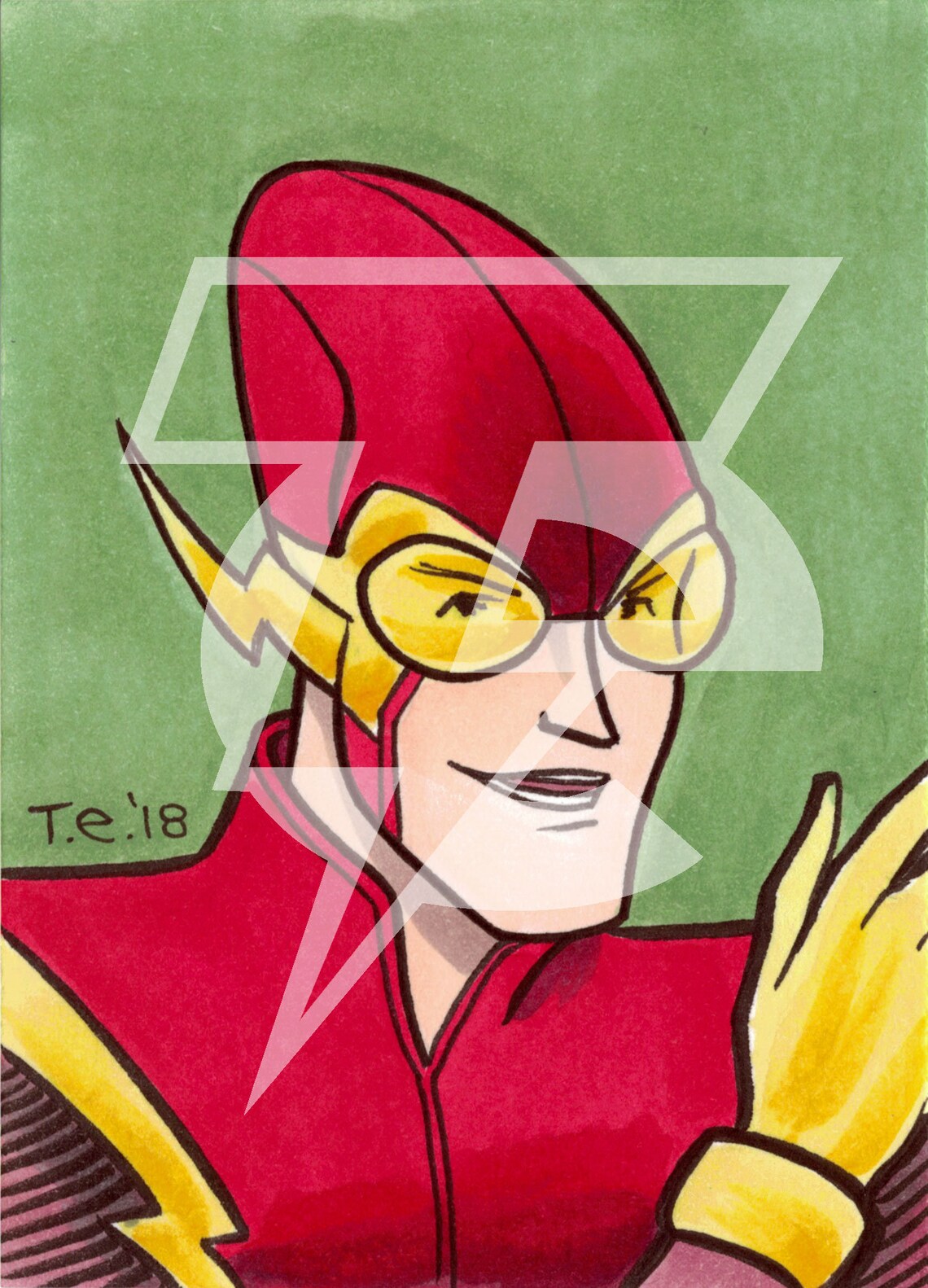 Johnny Quick Original Sketch Card - Etsy