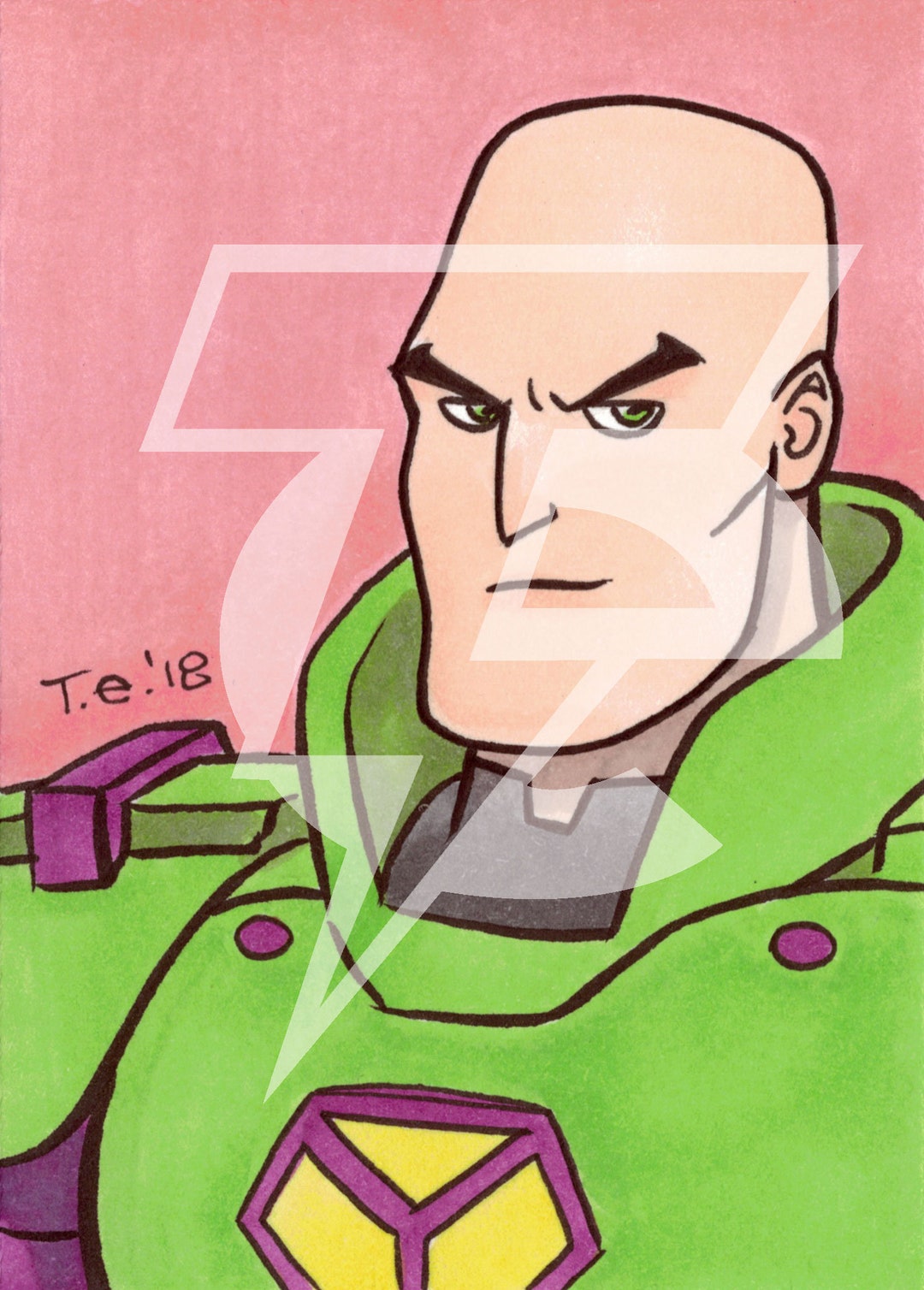 Lex Luthor Original Sketch Card - Etsy