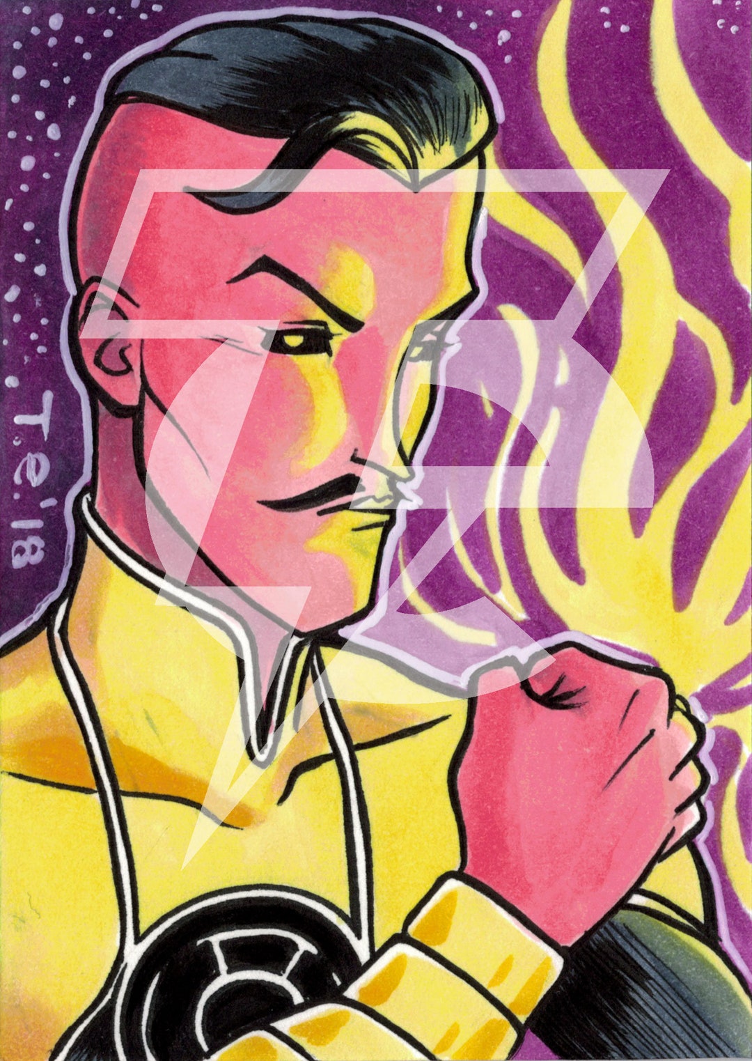 Sinestro Original Sketch Card - Etsy