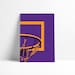 Los Angeles Lakers NBA Basketball Backboard Printable Print Wall Art ...
