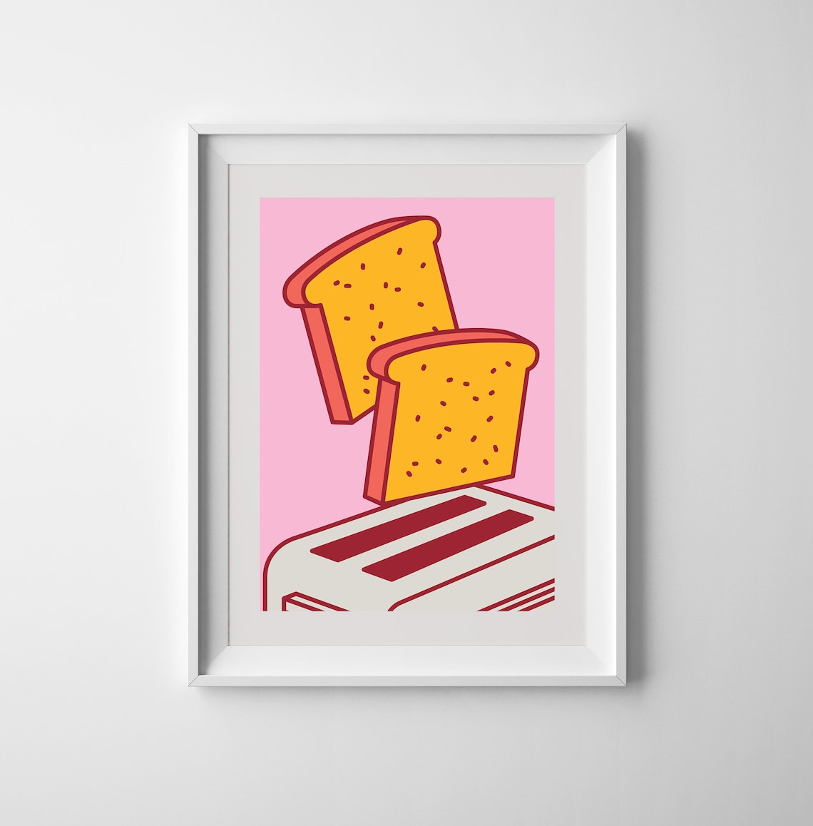 Popping Toast Toaster Kitchen Pop Art Printable Print Poster | Etsy