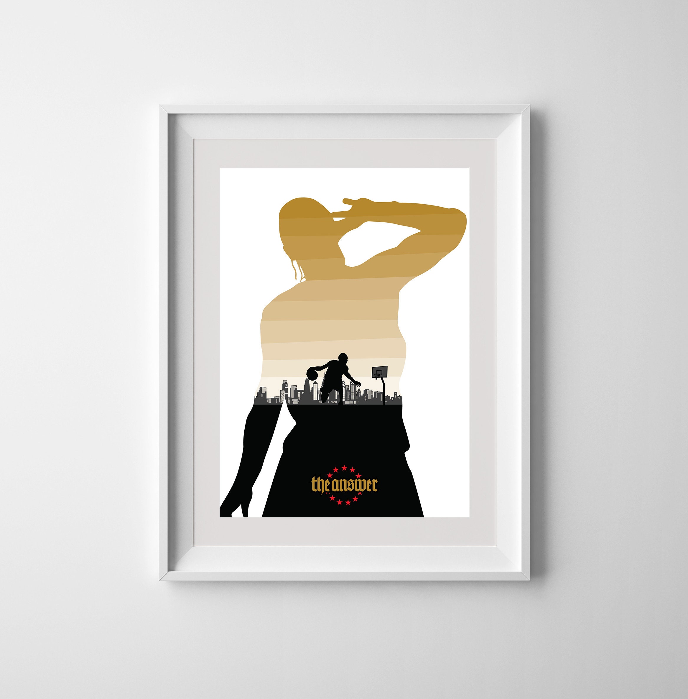 The Answer Allen Iverson 90's Philadelphia 76ers Sixers Basketball NBA ...