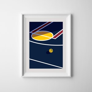 Denver Nuggets Basketball Court Printable Downloadable Wall Art Print ...