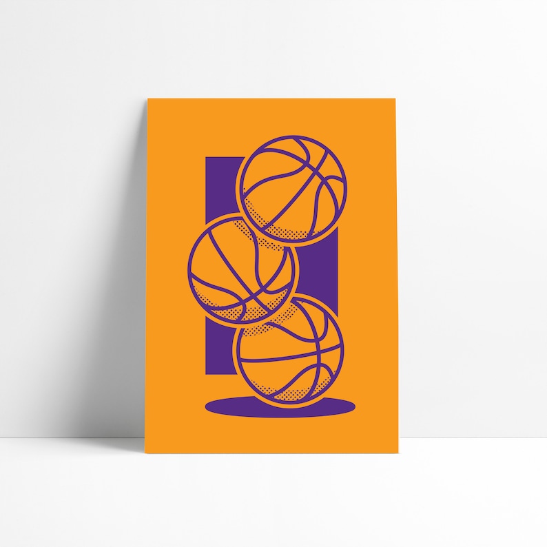 Lakers Basketball Pop Art Wall Print Poster Printable Downloadable ...