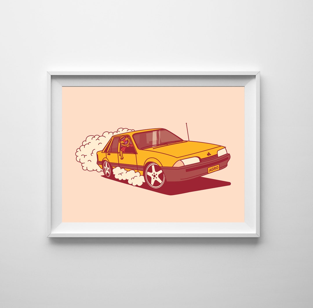 Agro's Cartoon Connection VL Holden Commodore Pop Art Landscape Print ...