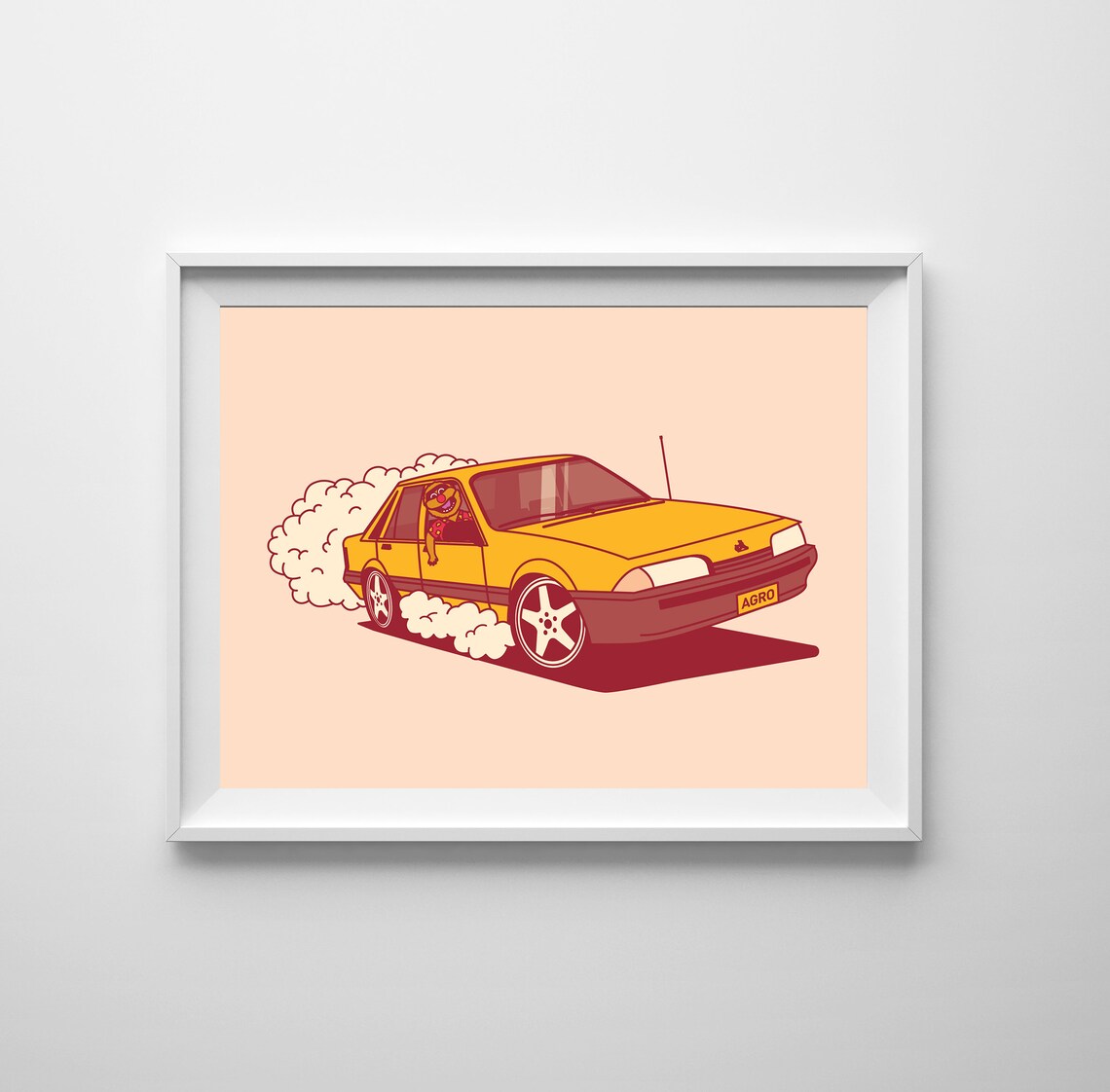 Agro's Cartoon Connection VL Holden Commodore Pop Art Landscape Print ...