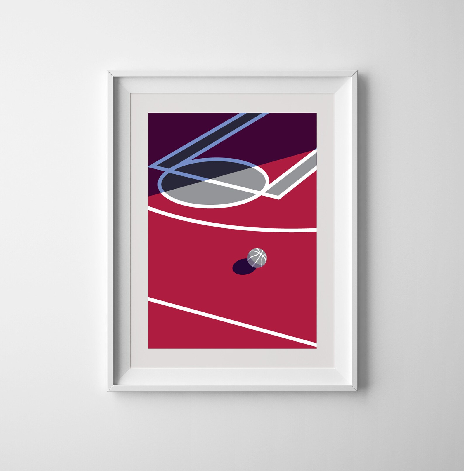 Houston Rockets Basketball Court Printable Downloadable Wall Art Print ...