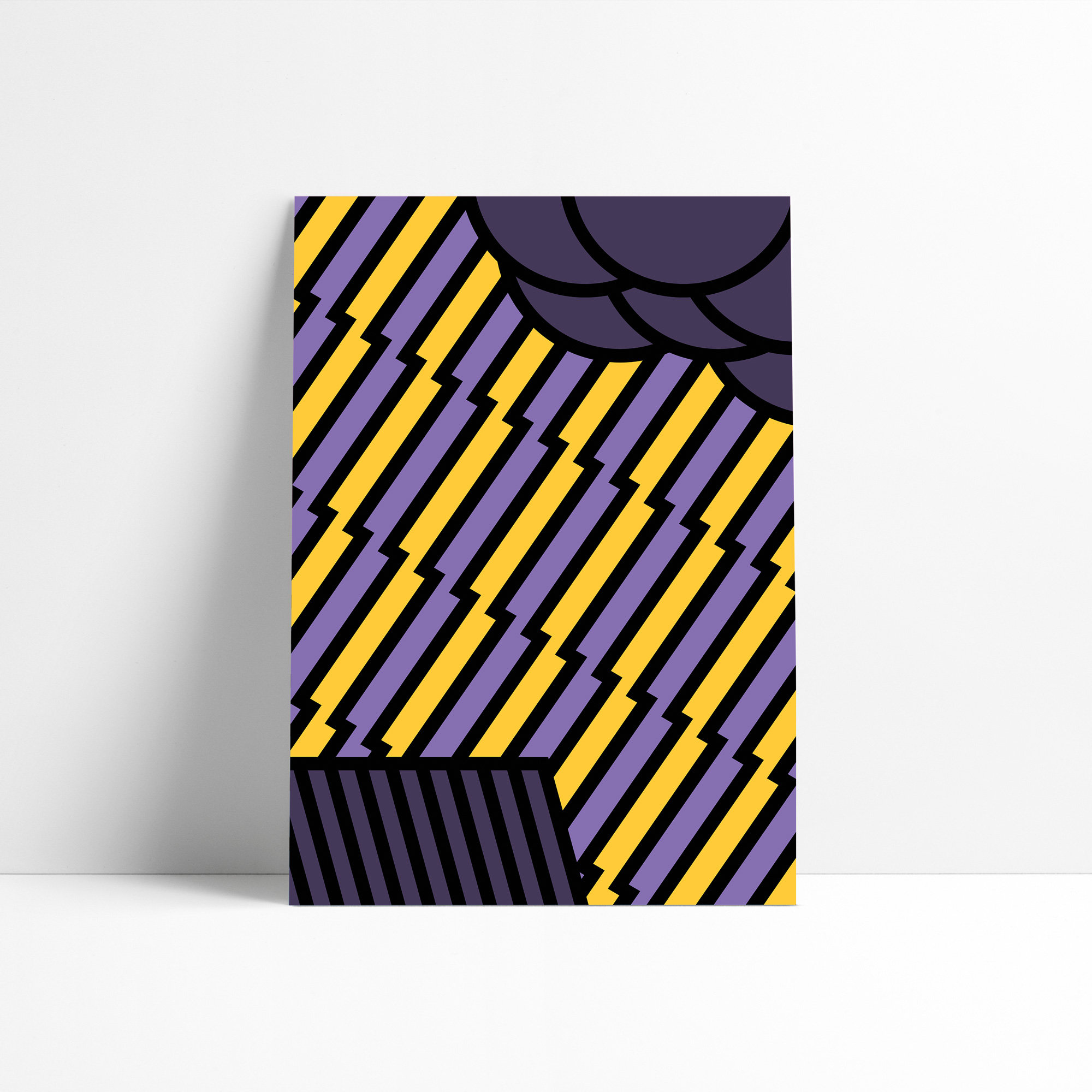 Storm Lightning Printable Print Poster Pop Art Wall Decor Minimal ...