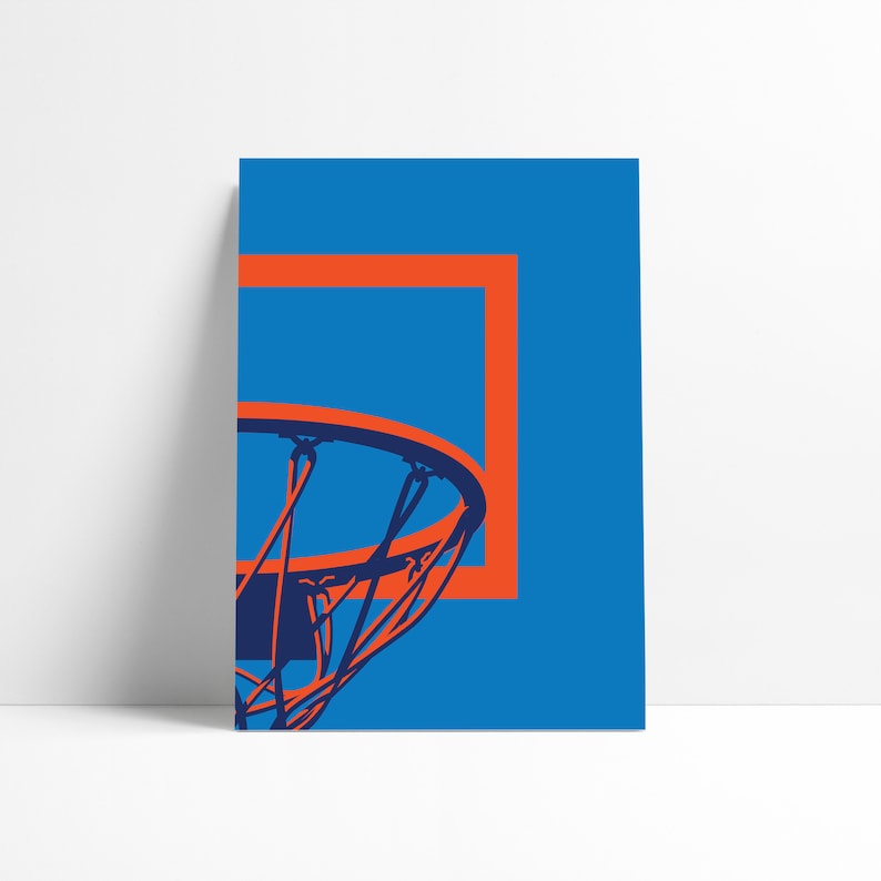 Oklahoma City NBA Basketball Backboard Printable Print Wall Art Poster ...