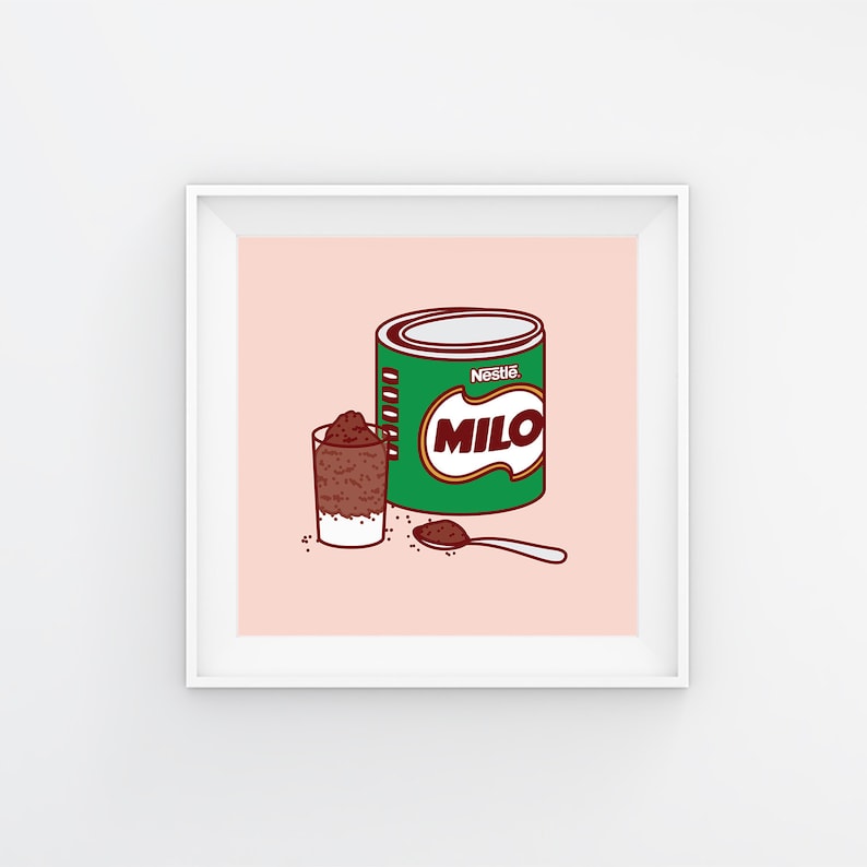 Australian Breakfast Milo Pop Art Print Poster Illustration Wall Art ...