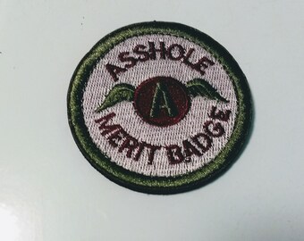 Asshole merit badge | Etsy