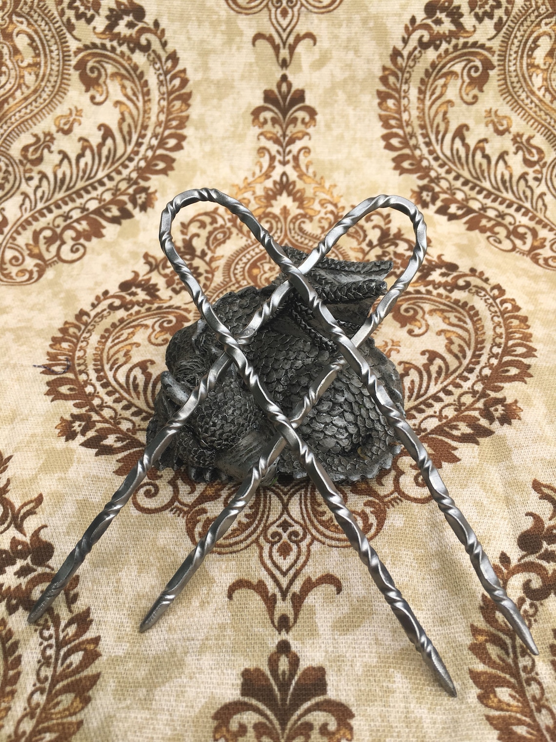 6" Hand-forged Twisted Iron Hair Pin - Etsy