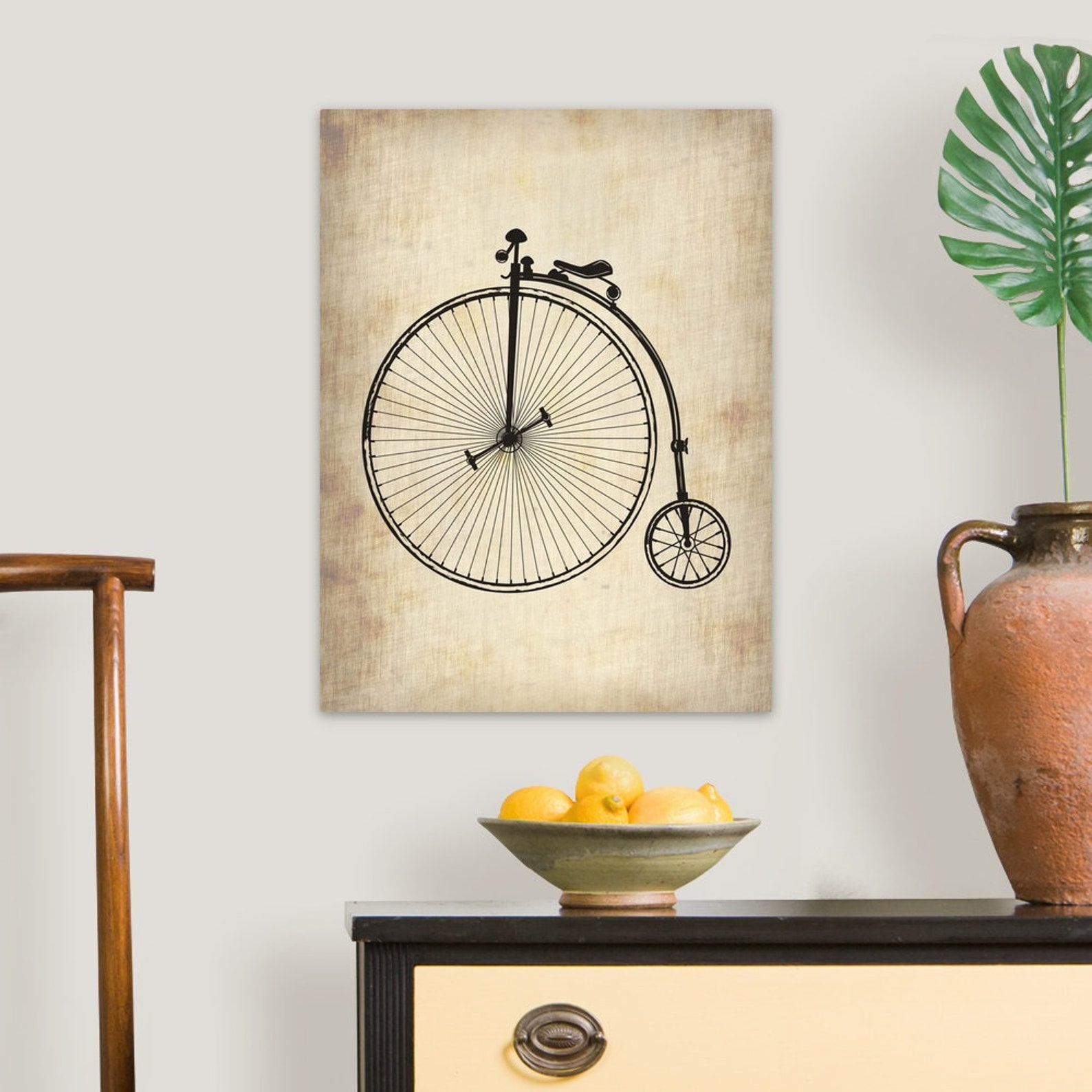 Vintage Bicycle Canvas Wall Art Print - Etsy