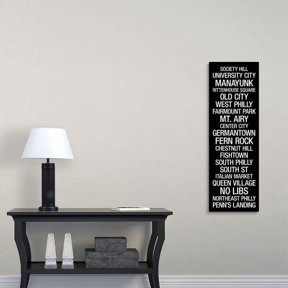 Transit Sign: Philadelphia Canvas Wall Art Print - Etsy