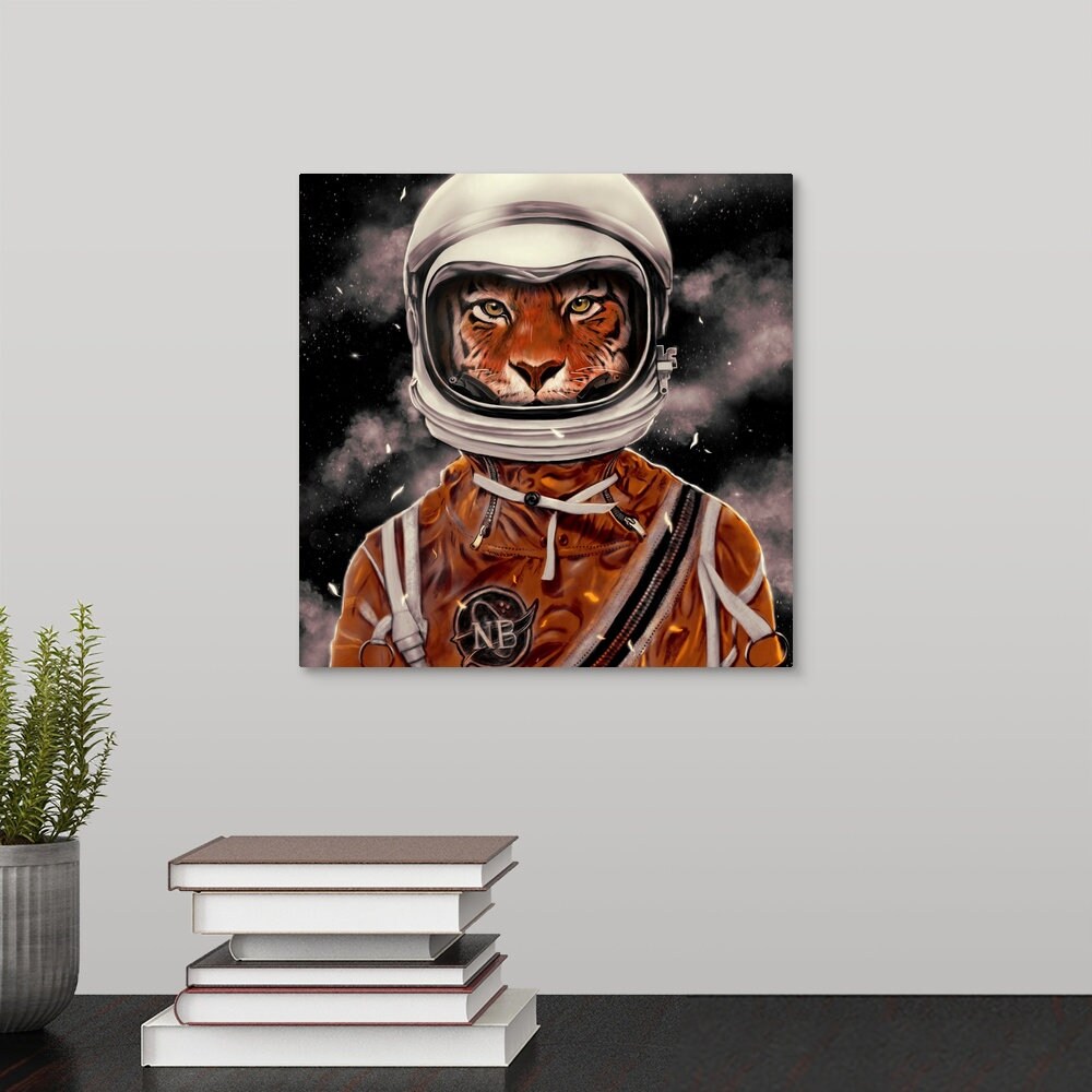 Astro Tiger Canvas Wall Art Print | Etsy