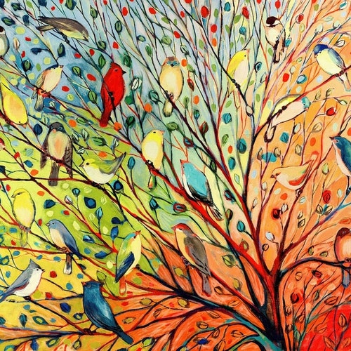 Twenty Seven Birds Metal Wall Art Print - Etsy