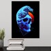 Wavy Skull Canvas Wall Art Print - Etsy