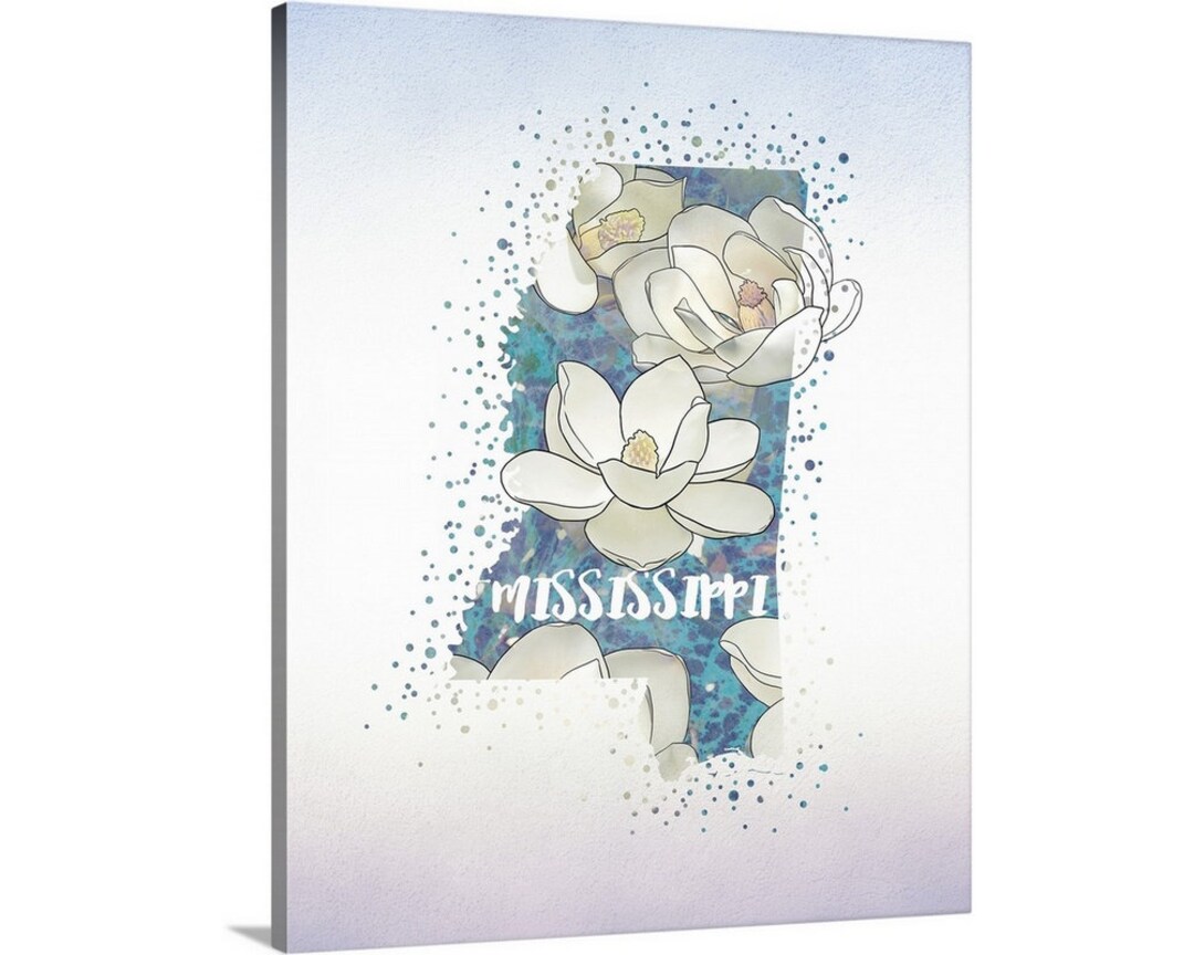 Mississippi State Flower Magnolia Watercolor State Flower - Etsy