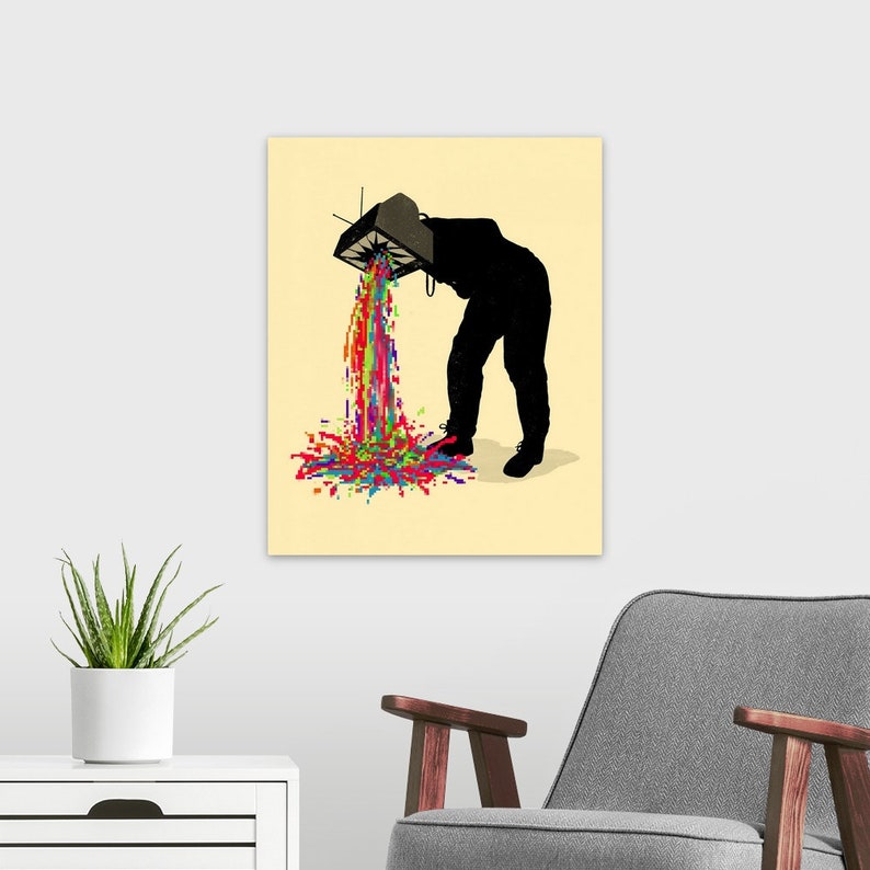 Pixel Vomit Metal Wall Art Print16x20 - Etsy