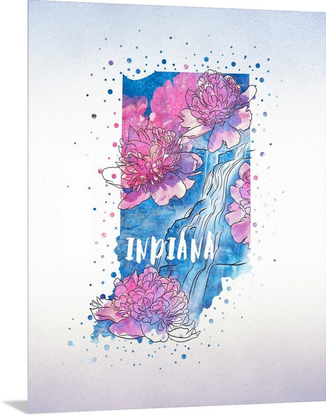 Indiana State Flower peony Metal Wall Art - Etsy