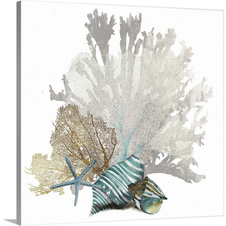 Coral Canvas Wall Art Print Set Beach Home Decor - Etsy