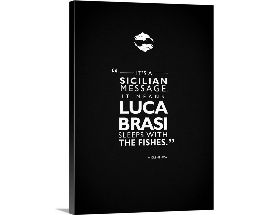Luca Brasi Canvas Wall Art Print - Etsy