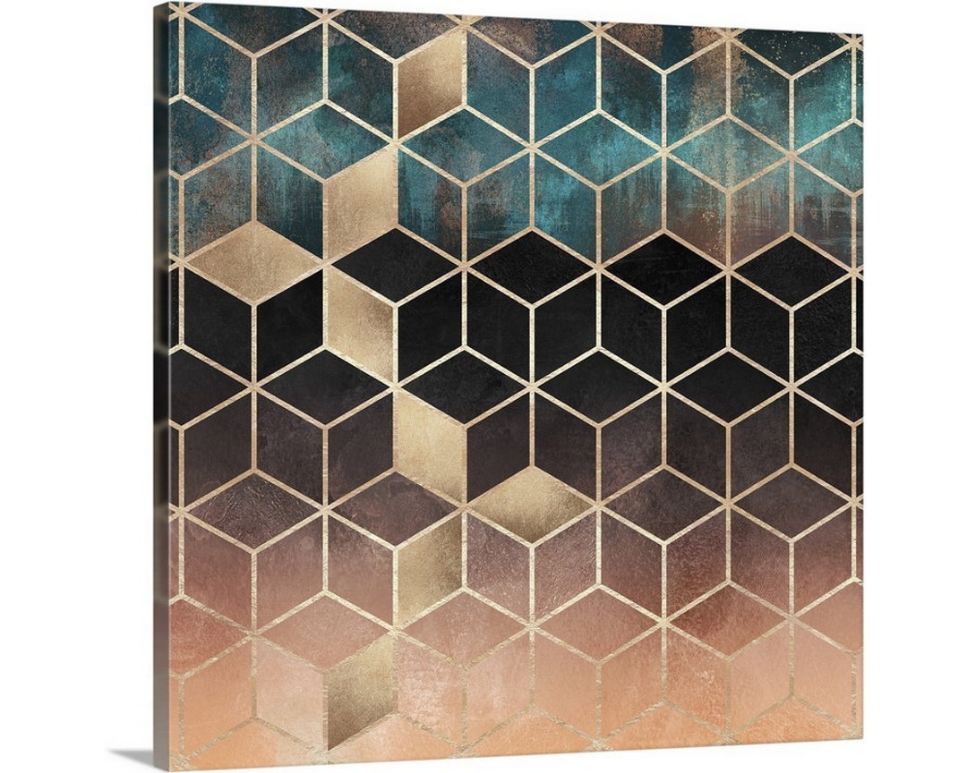 Ombre Dream Cubes Canvas Wall Art Print12x12 - Etsy