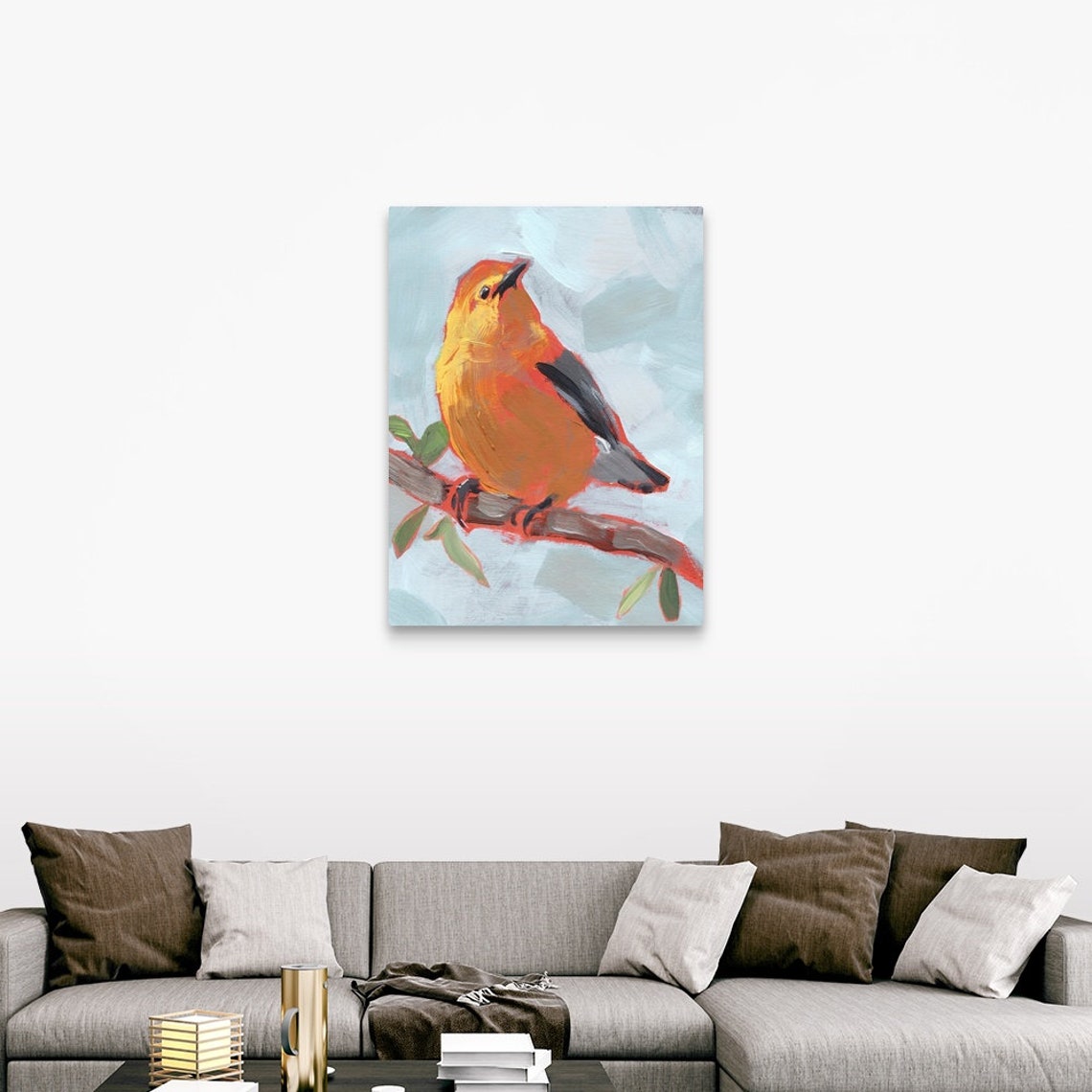 Painted Songbird III Canvas Wall Art Print - Etsy