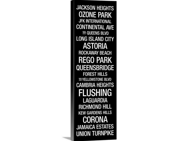 Transit Sign: Queens Canvas Wall Art Print - Etsy