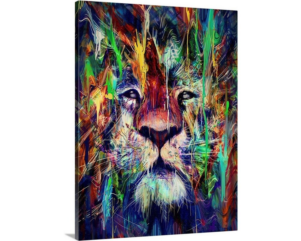 Lion Canvas Wall Art Print | Etsy