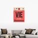 VIE Vienna Luggage Tag I Canvas Wall Art Print - Etsy