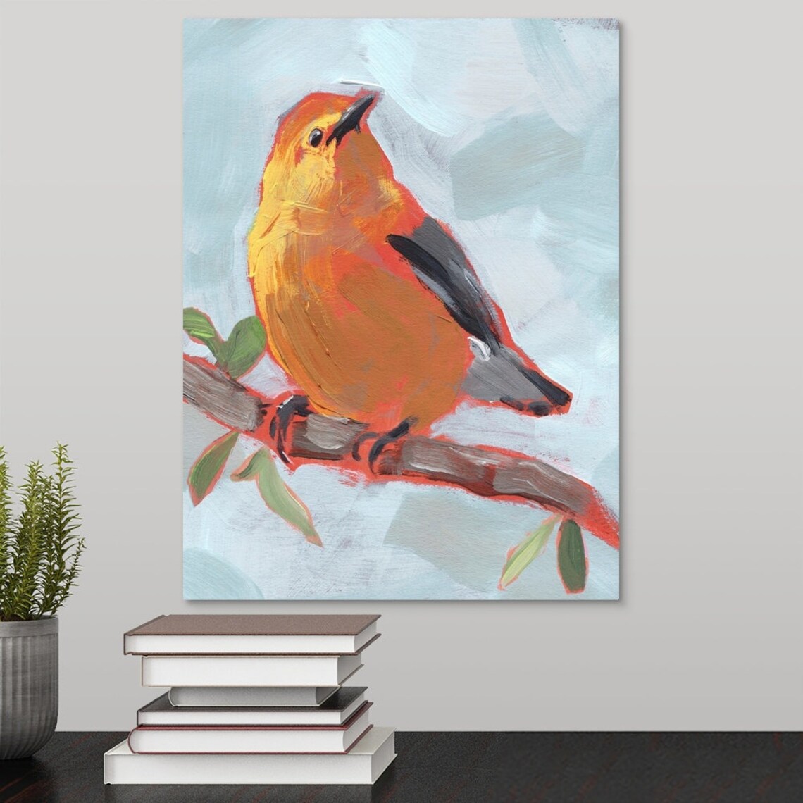 Painted Songbird III Canvas Wall Art Print - Etsy