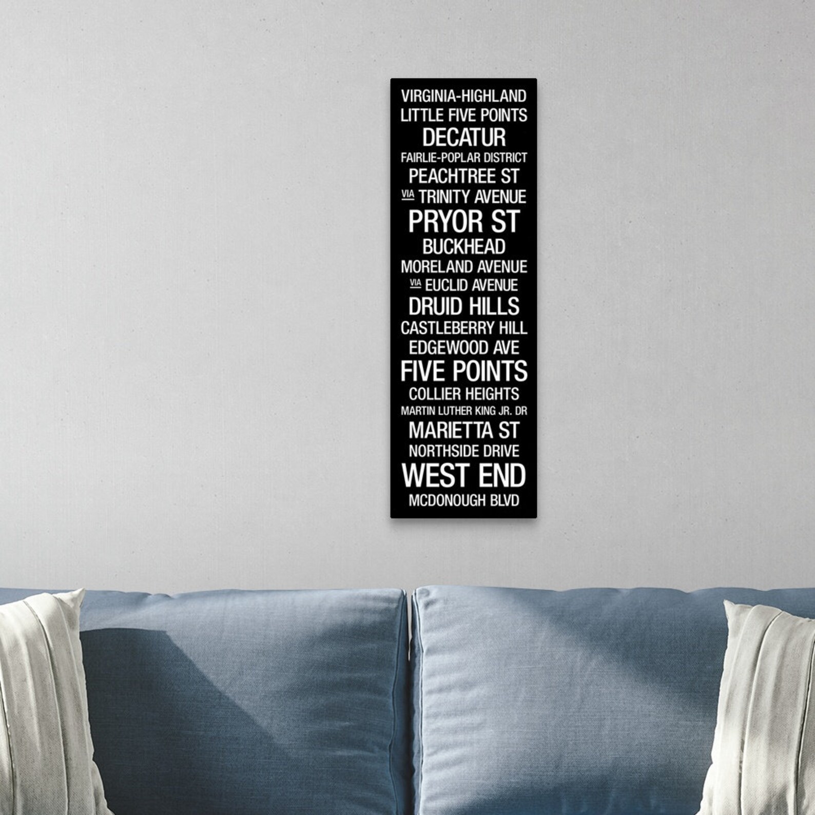 Transit Sign: Atlanta Metal Wall Art Print - Etsy