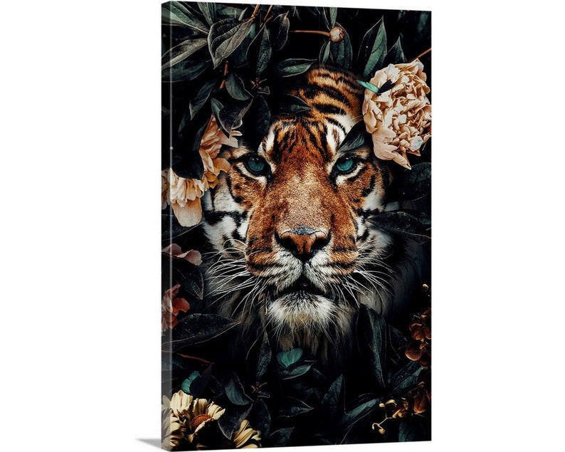 Tiger Canvas Wall Art Print - Etsy